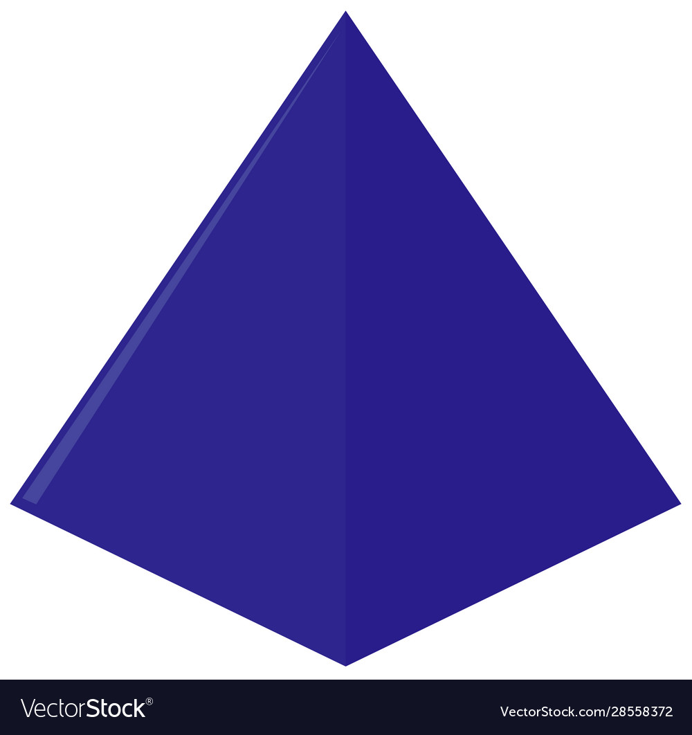 Geometry shape triangle in blue Royalty Free Vector Image