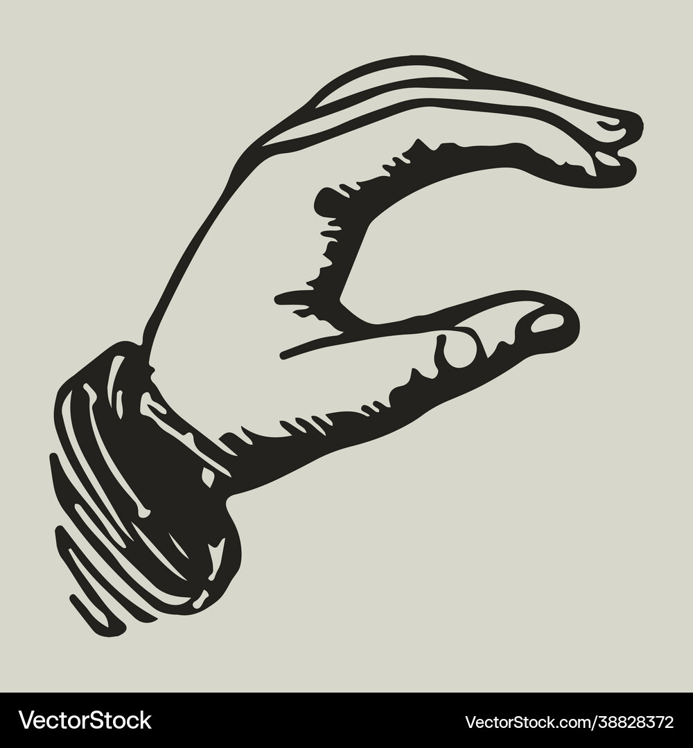 Hand logo business corporate identity Royalty Free Vector