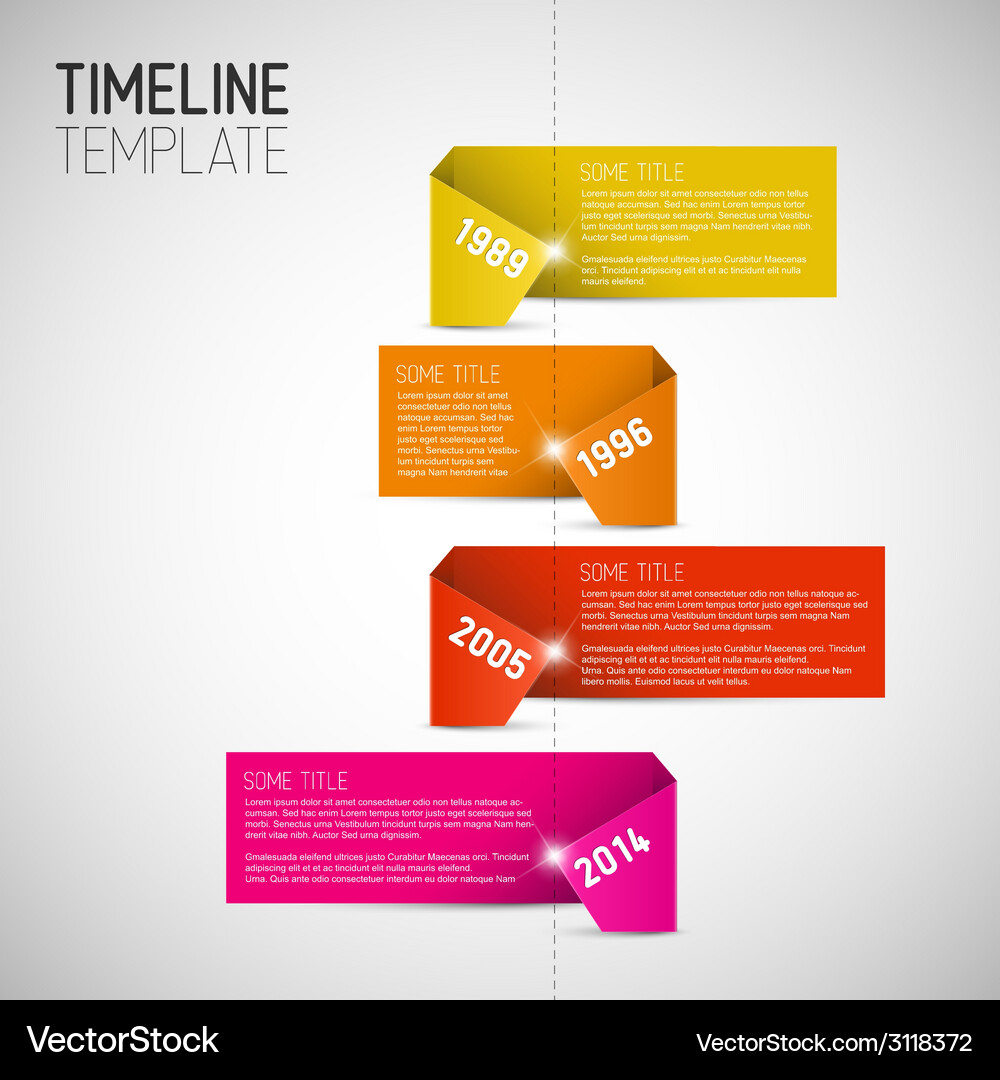 Infographic timeline report template made from Vector Image