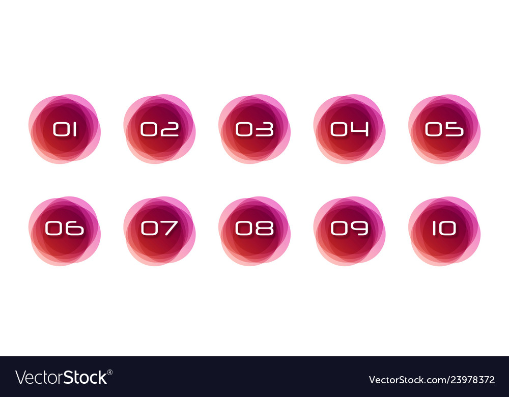 Numbers set logos Royalty Free Vector Image - VectorStock