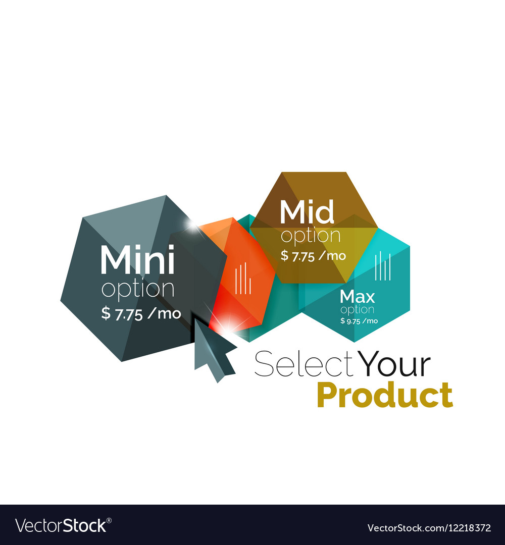 Option select template Royalty Free Vector Image