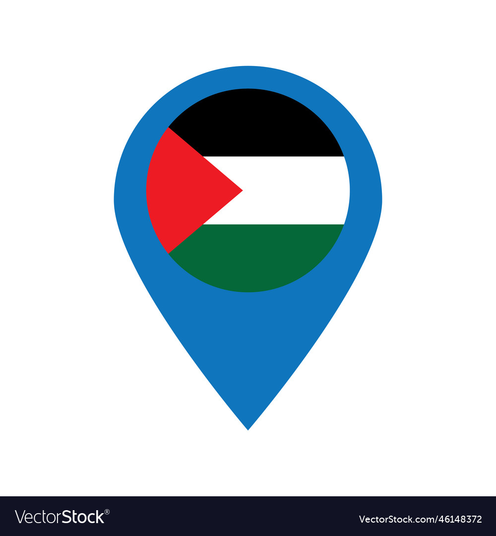 Palestine map icon Royalty Free Vector Image - VectorStock
