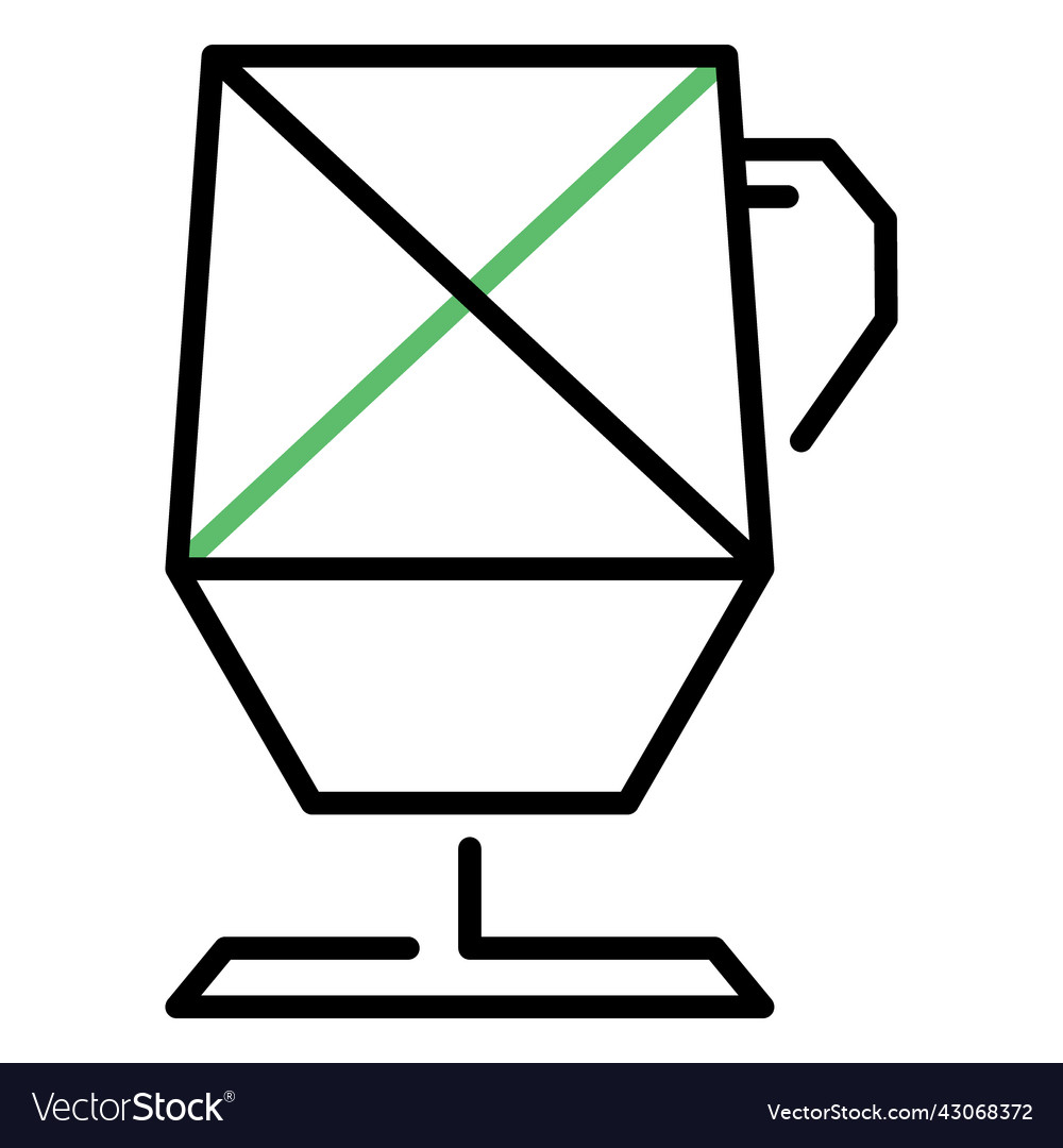 Polygon alcohol cup stroke Royalty Free Vector Image Polygon alcohol cup stroke Royalty Free Vector Image