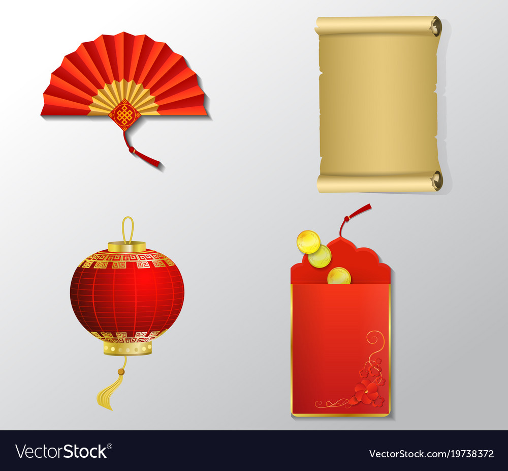 Red envelope packet Royalty Free Vector Image - VectorStock