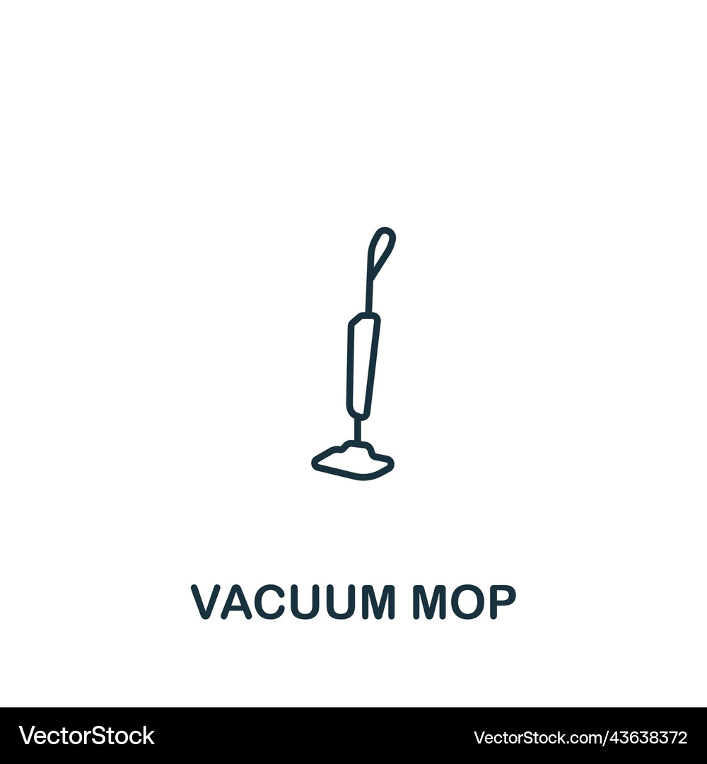 Vacuum mop icon line simple icon for templates Vector Image