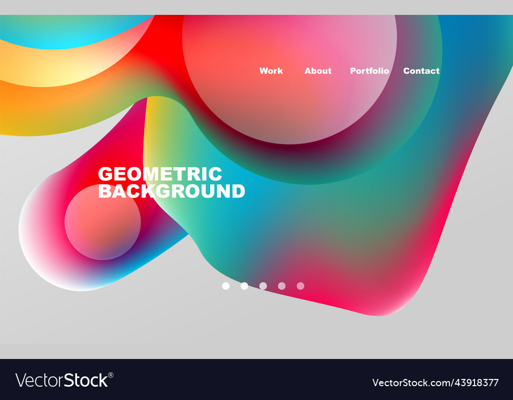 Abstract liquid background for your landing page Vector Image