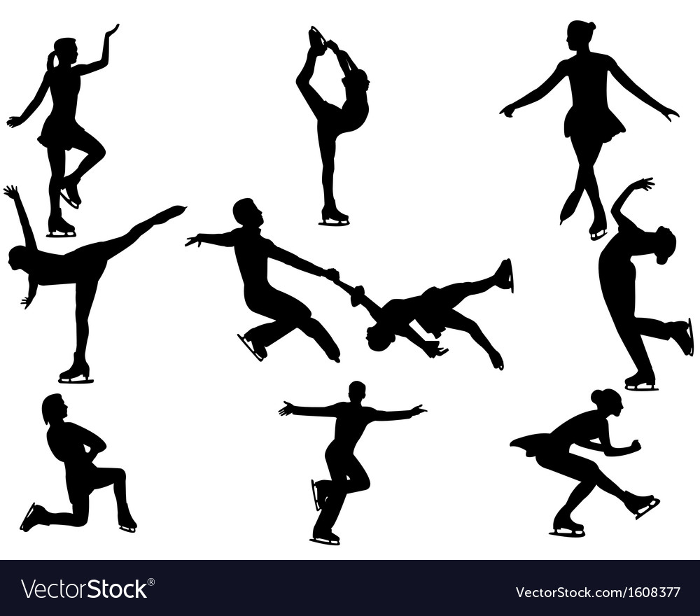 Figure Skating Performance Royalty Free Vector Image