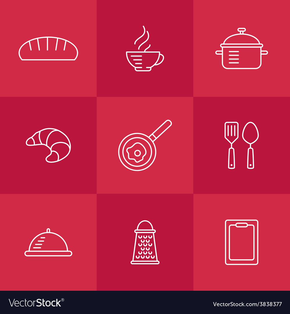 Kitchen seamless pattern Royalty Free Vector Image