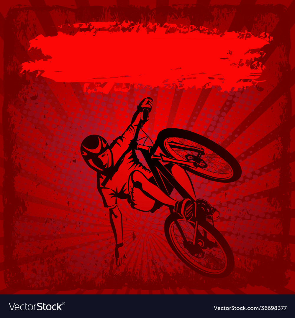 Mtb cyclist Royalty Free Vector Image - VectorStock