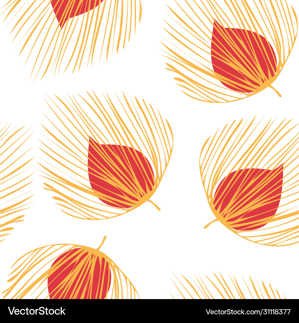 Orange plant fashion seamless pattern Royalty Free Vector