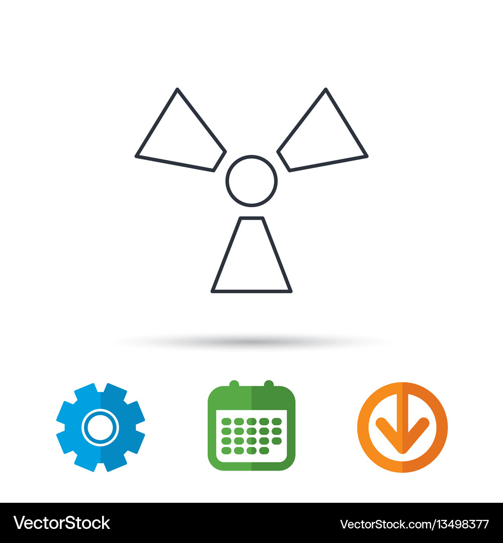 Radiation icon radiology sign Royalty Free Vector Image