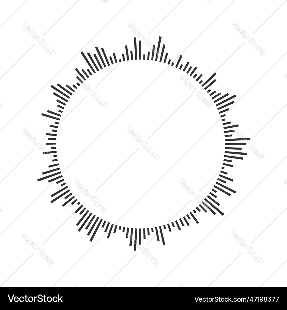 Round sound wave icon circle equalizer pictogram Vector Image