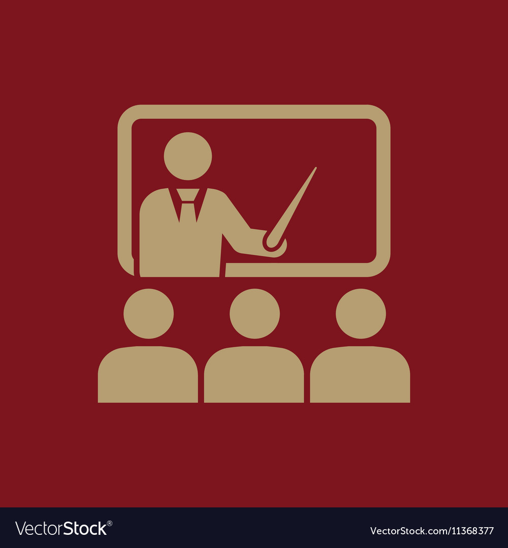 Training icon teacher and learner classroom Vector Image