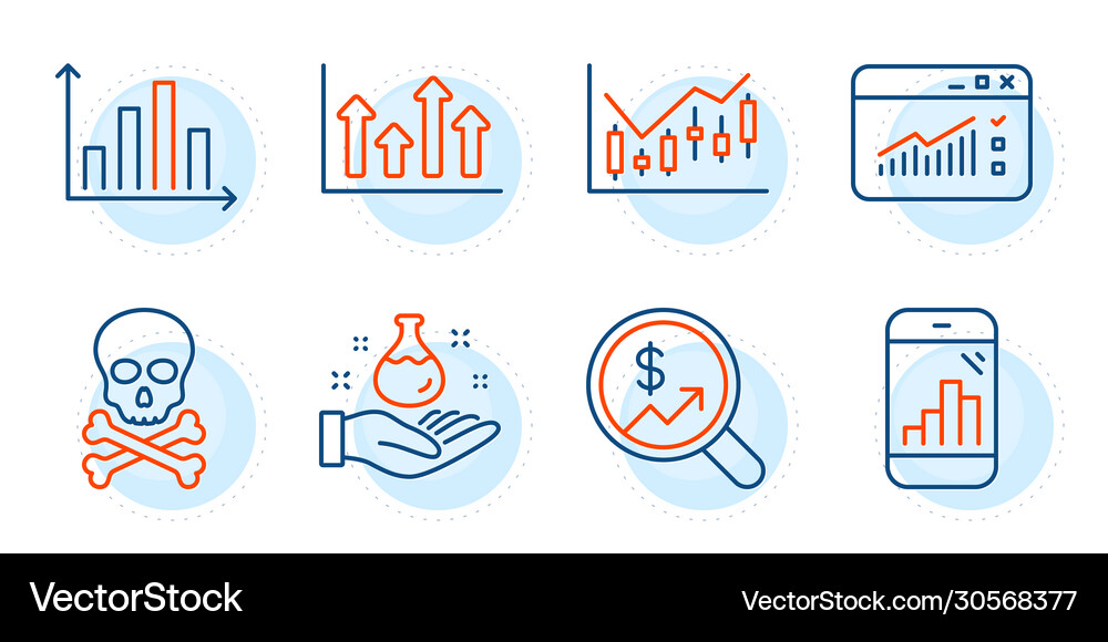 Upper arrows chemistry lab and currency audit Vector Image