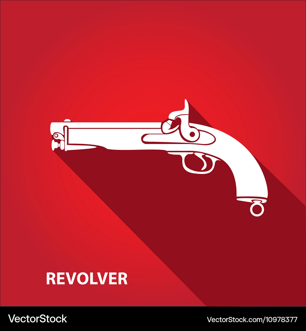 Vintage pistol gun icon Royalty Free Vector Image