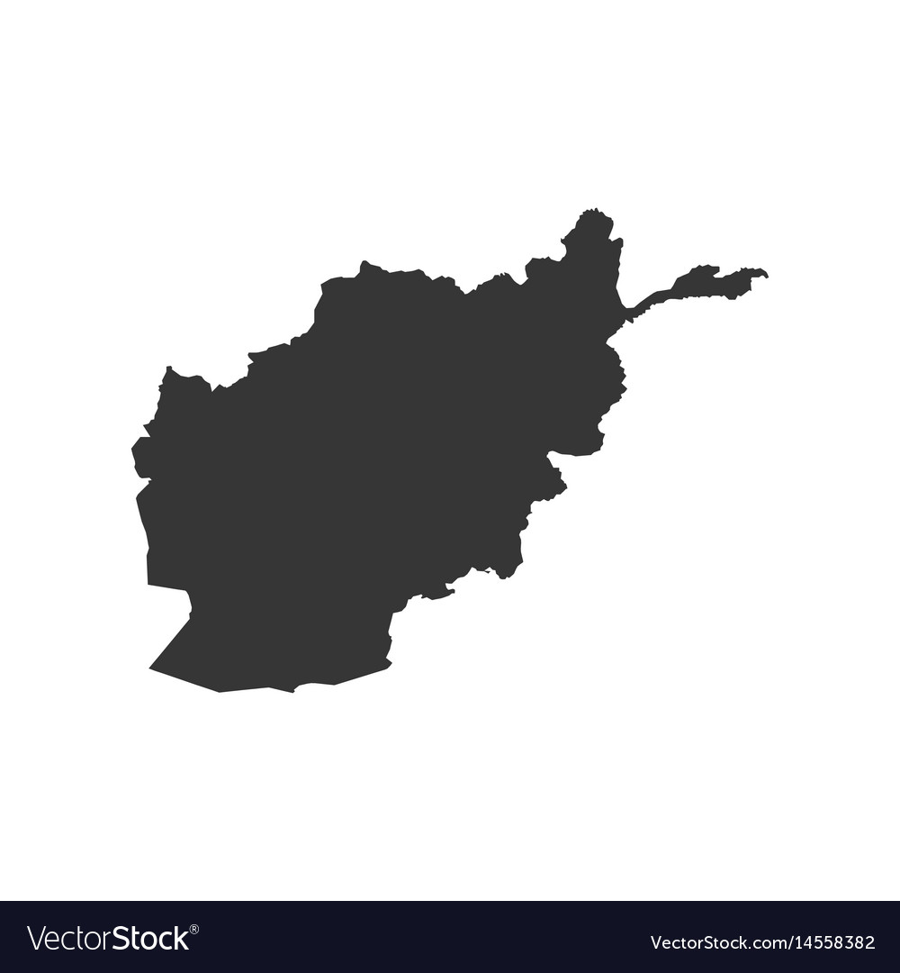 Afghanistan Map Silhouette Royalty Free Vector Image
