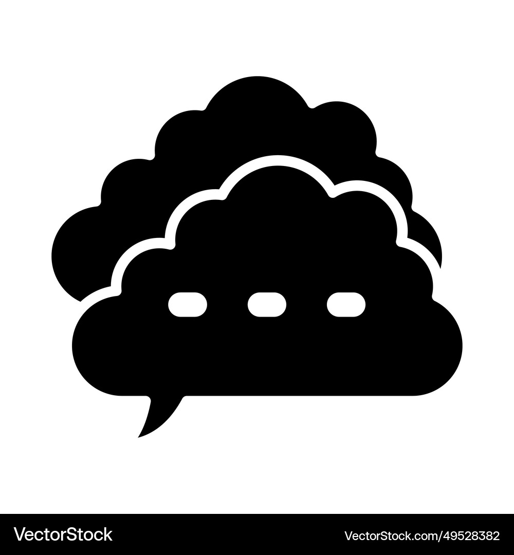 Cloud glyph icon for personal and commercial use Vector Image