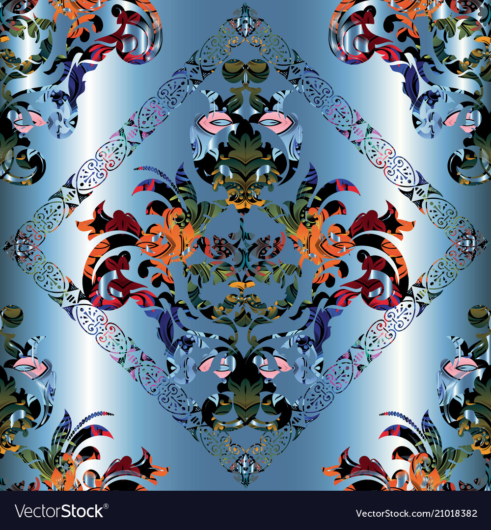 Colorful floral seamless pattern light Royalty Free Vector