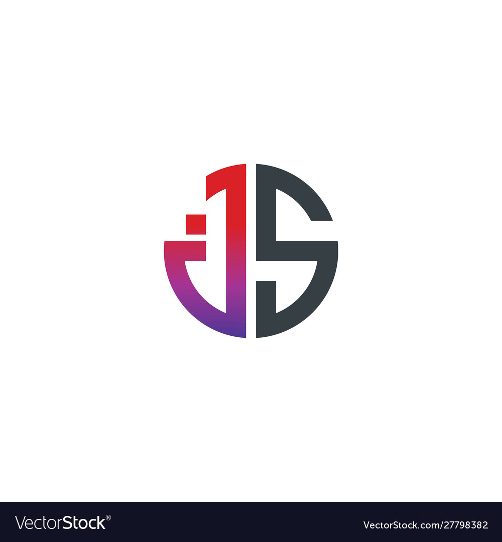 Initial letter js creative design logo Royalty Free Vector