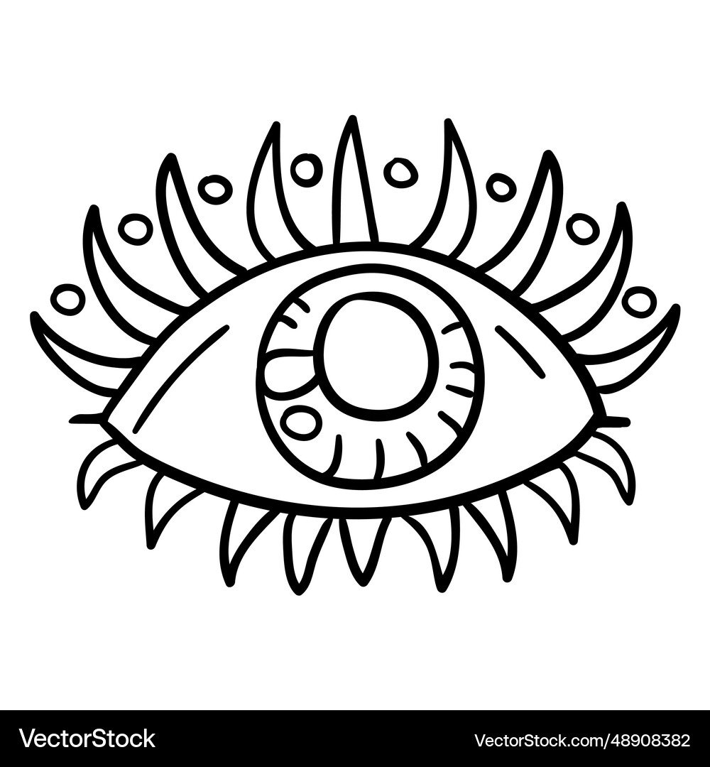 Magic eye stroke Royalty Free Vector Image - VectorStock