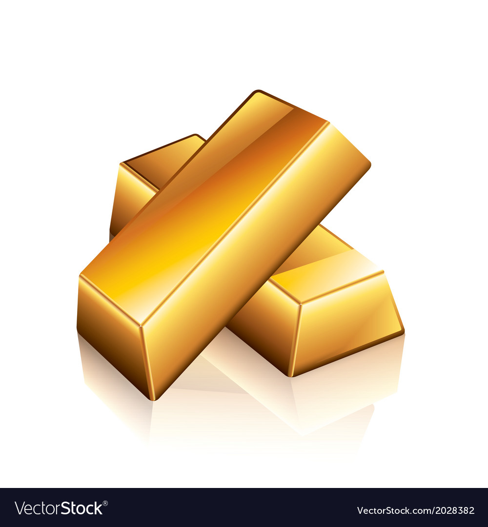 Object gold bars Royalty Free Vector Image - VectorStock