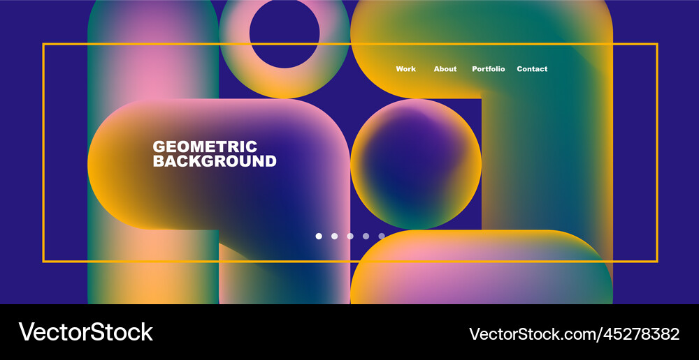 Round shapes and circles with liquid gradients Vector Image