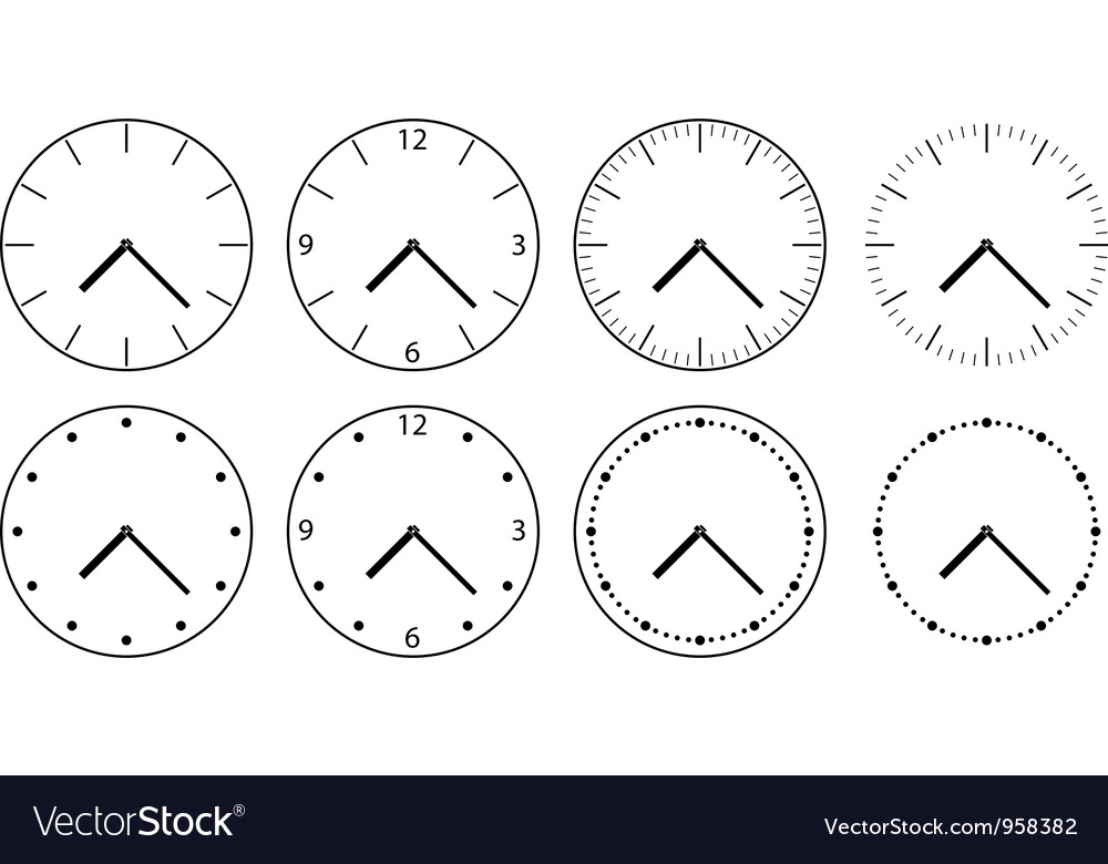 Wall clock Royalty Free Vector Image - VectorStock