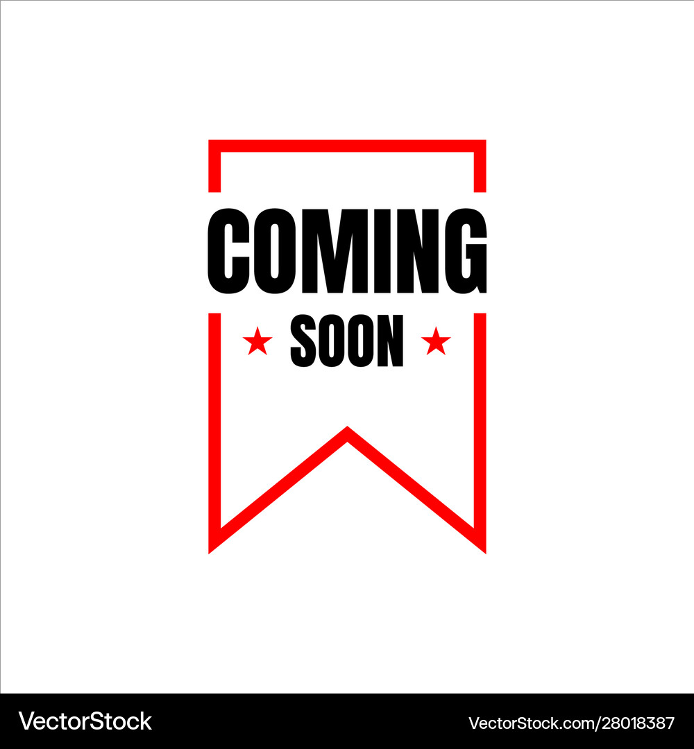 Abstract coming soon sign website page site Vector Image