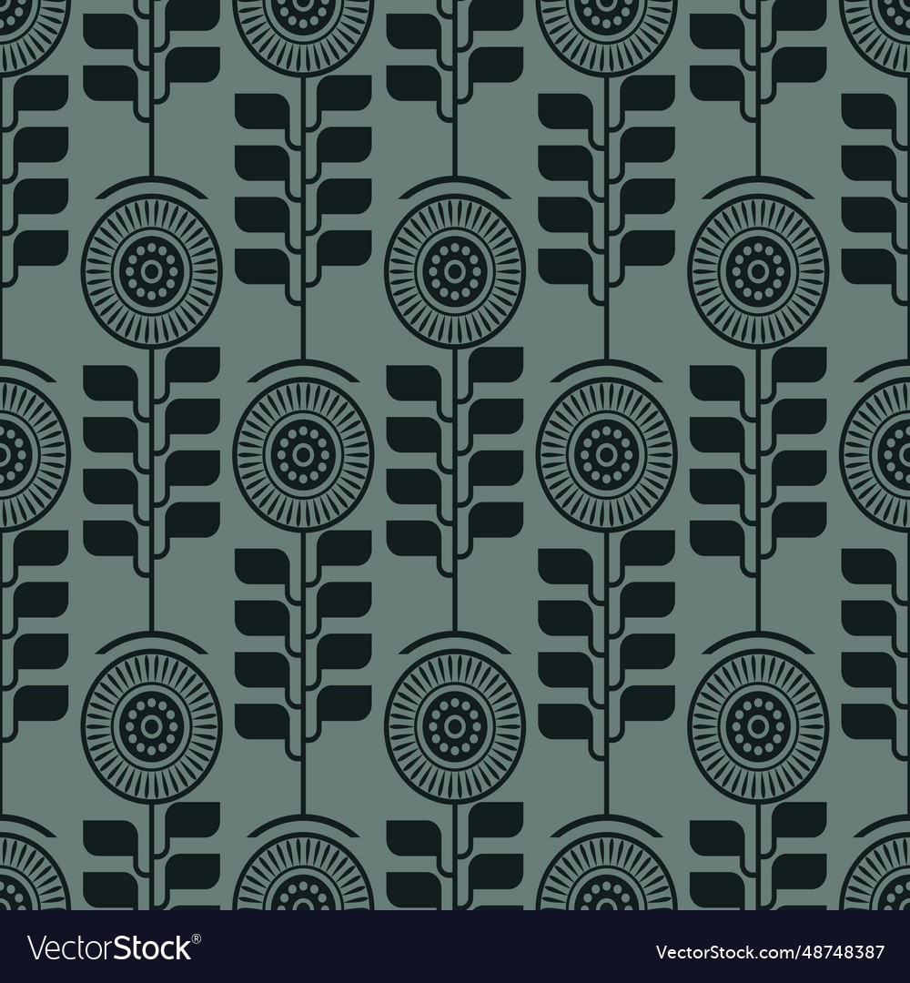 Abstract seamless floral pattern Royalty Free Vector Image