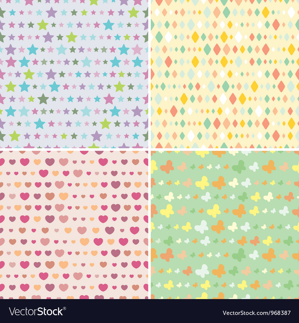 Abstract seamless patterns Royalty Free Vector Image