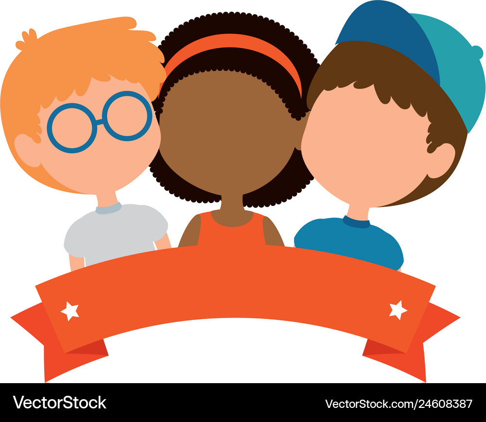 Children of different ethnic groups Royalty Free Vector