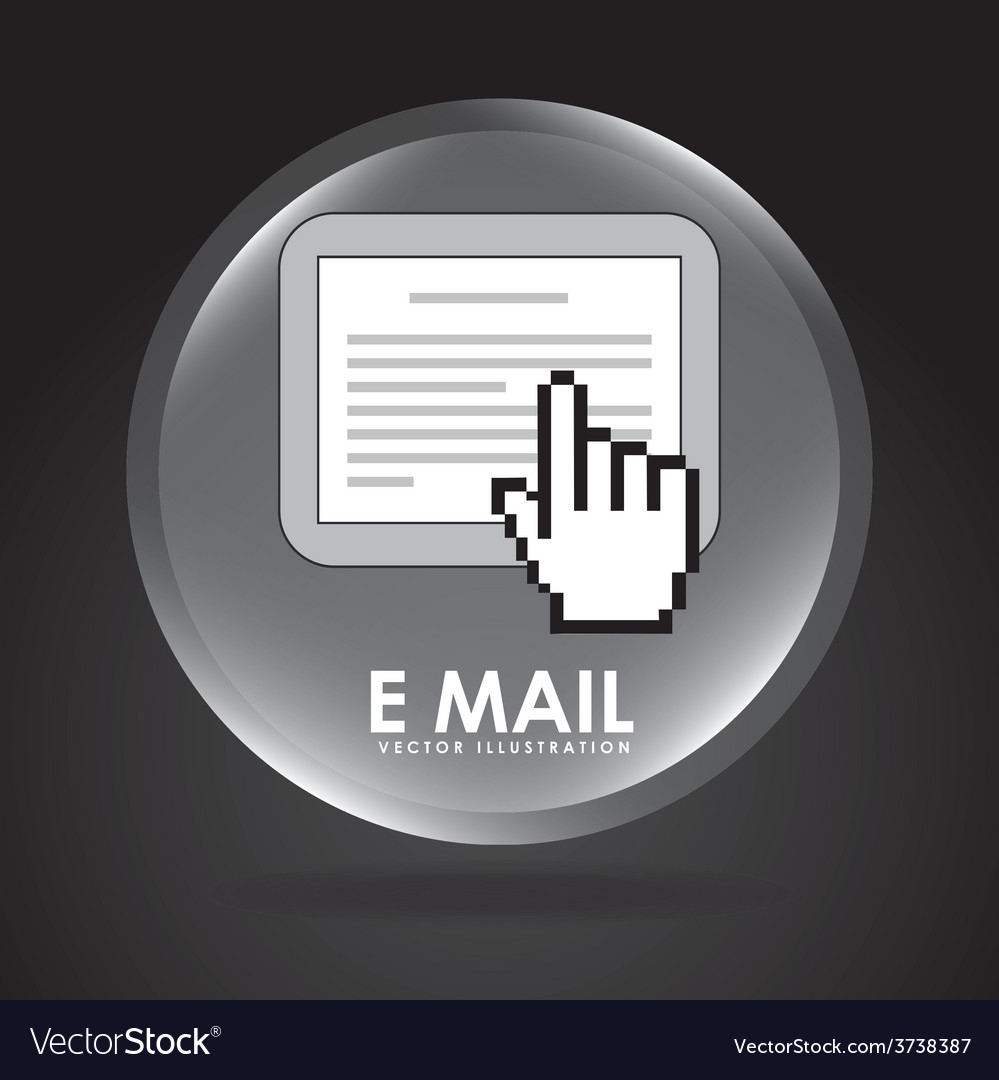 Email button design Royalty Free Vector Image - VectorStock