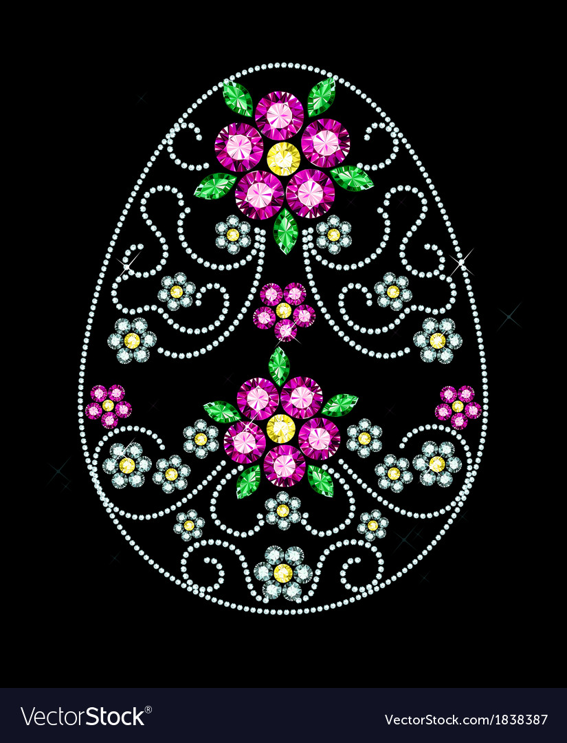 Gem easter egg Royalty Free Vector Image - VectorStock