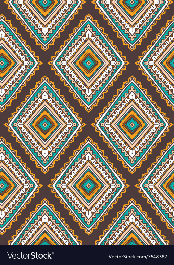 Seamless Pattern With Ethnic Tribal Ornamental Vector Image