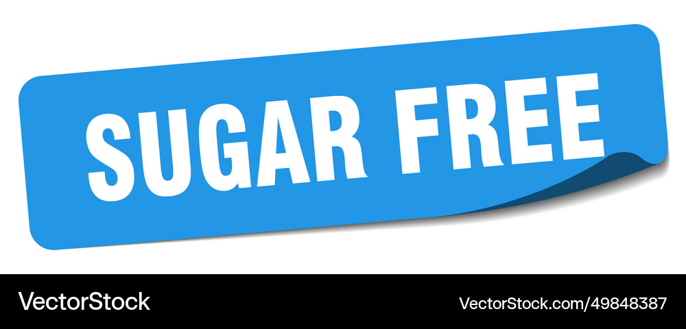 Sugar free sticker sugar free label Royalty Free Vector