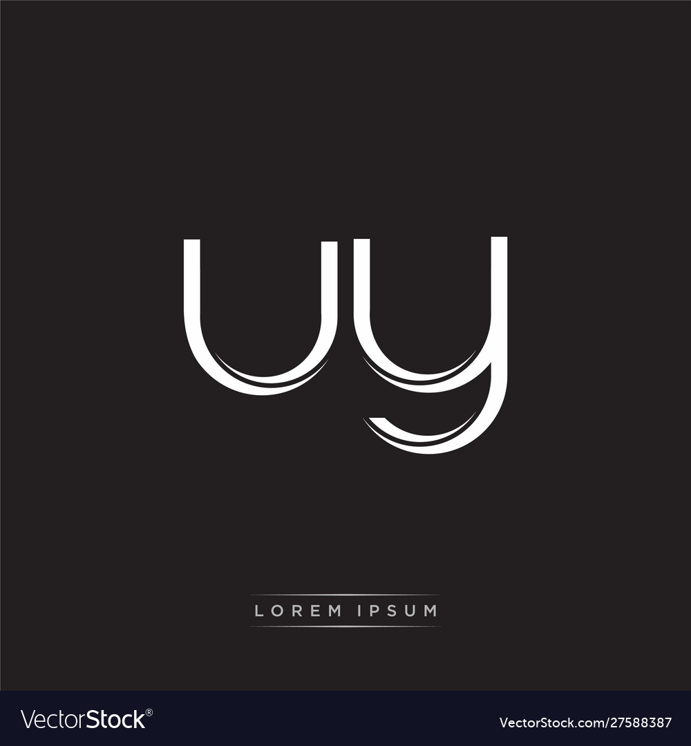 Uy initial letter split lowercase logo modern Vector Image