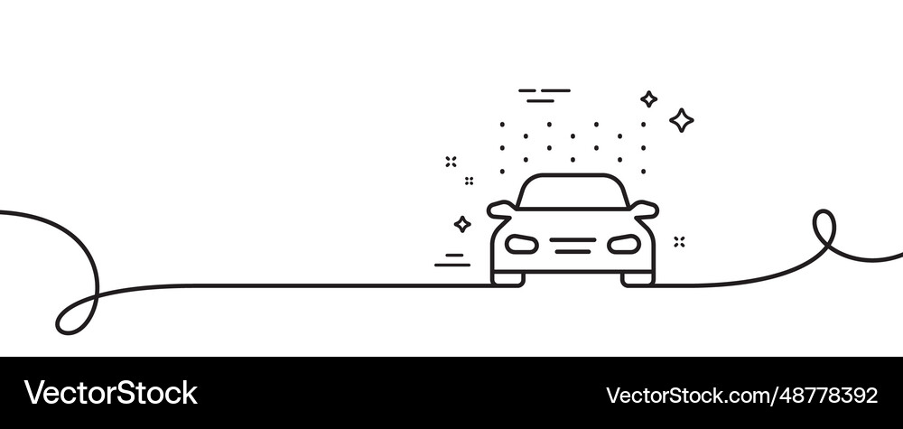 Car wash line icon automatic cleaning sign Vector Image