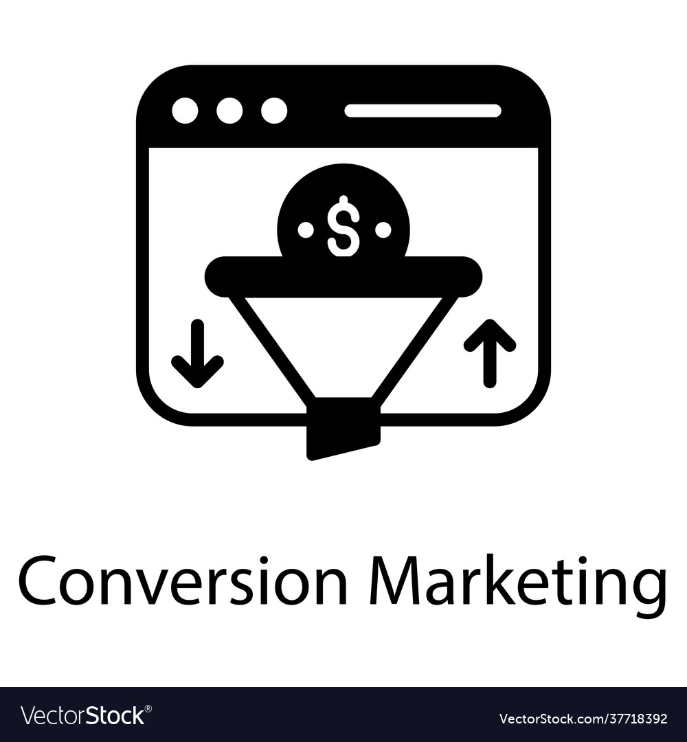 Conversion marketing Royalty Free Vector Image