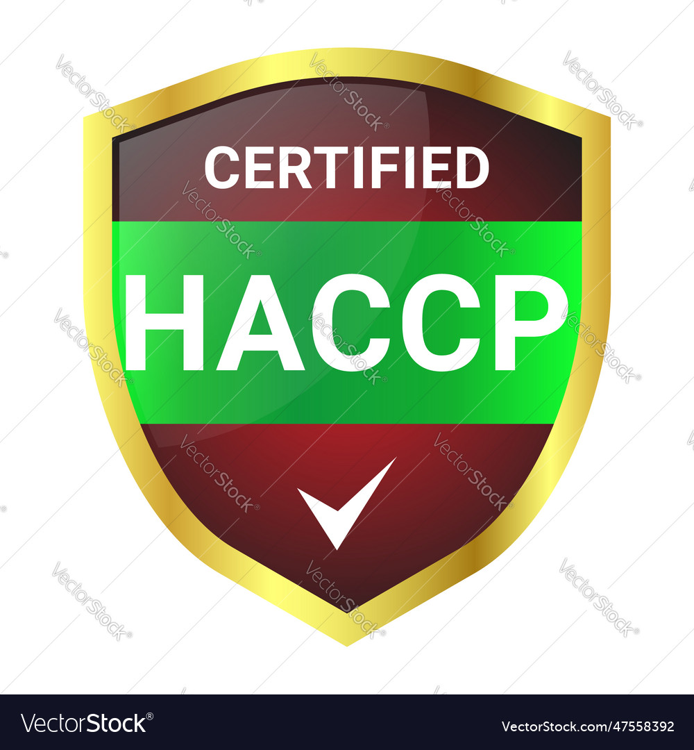 Hazard analysis critical control point or haccp Vector Image