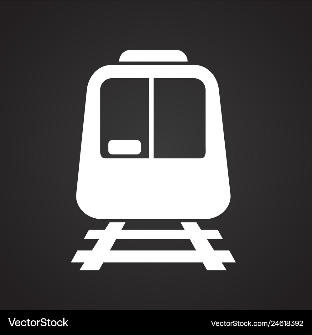 Railroad related icon on background for graphic Vector Image