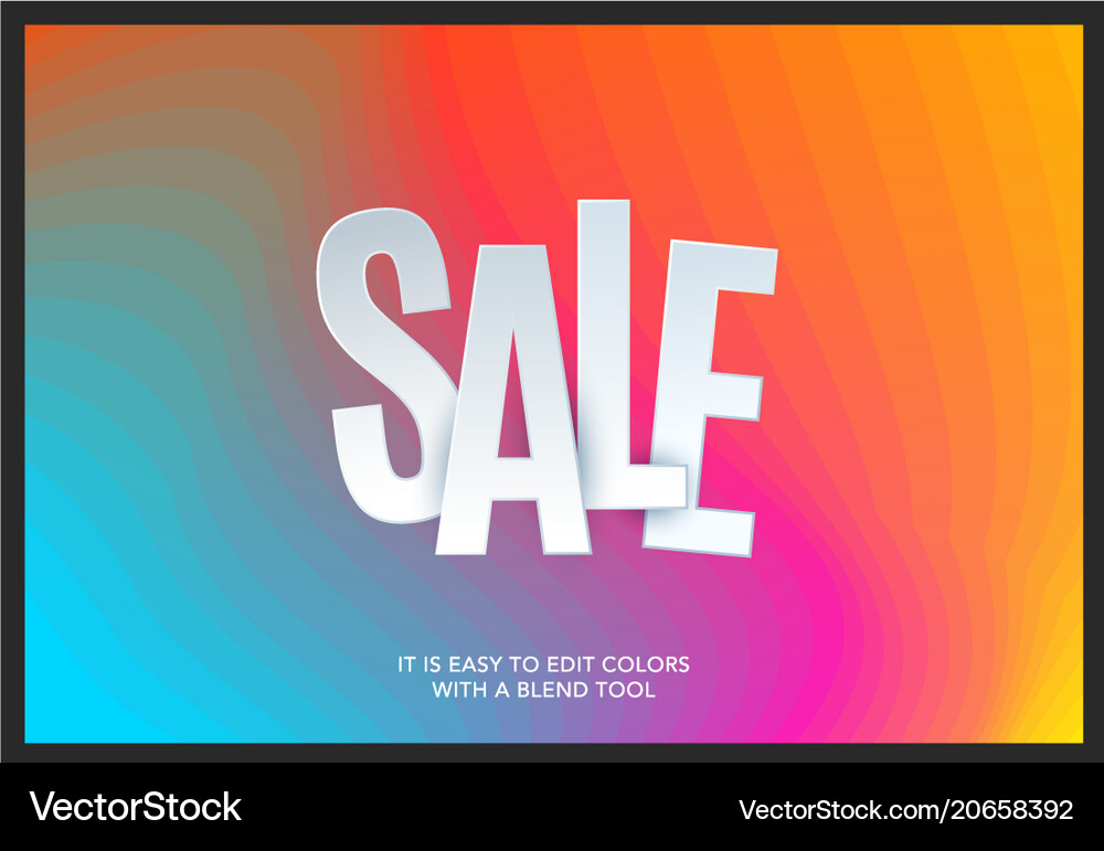 Sale banner template design on colourful Vector Image