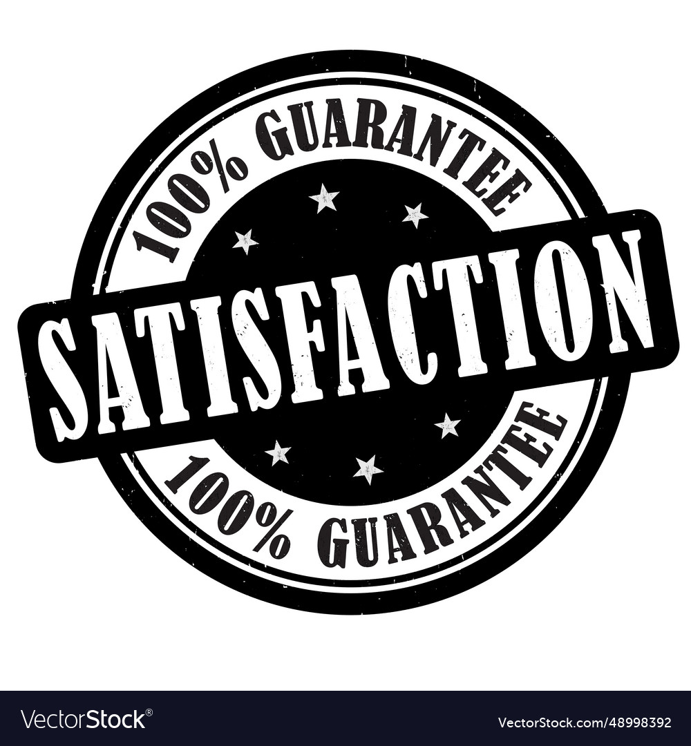Satisfaction guarantee grunge rubber stamp Vector Image