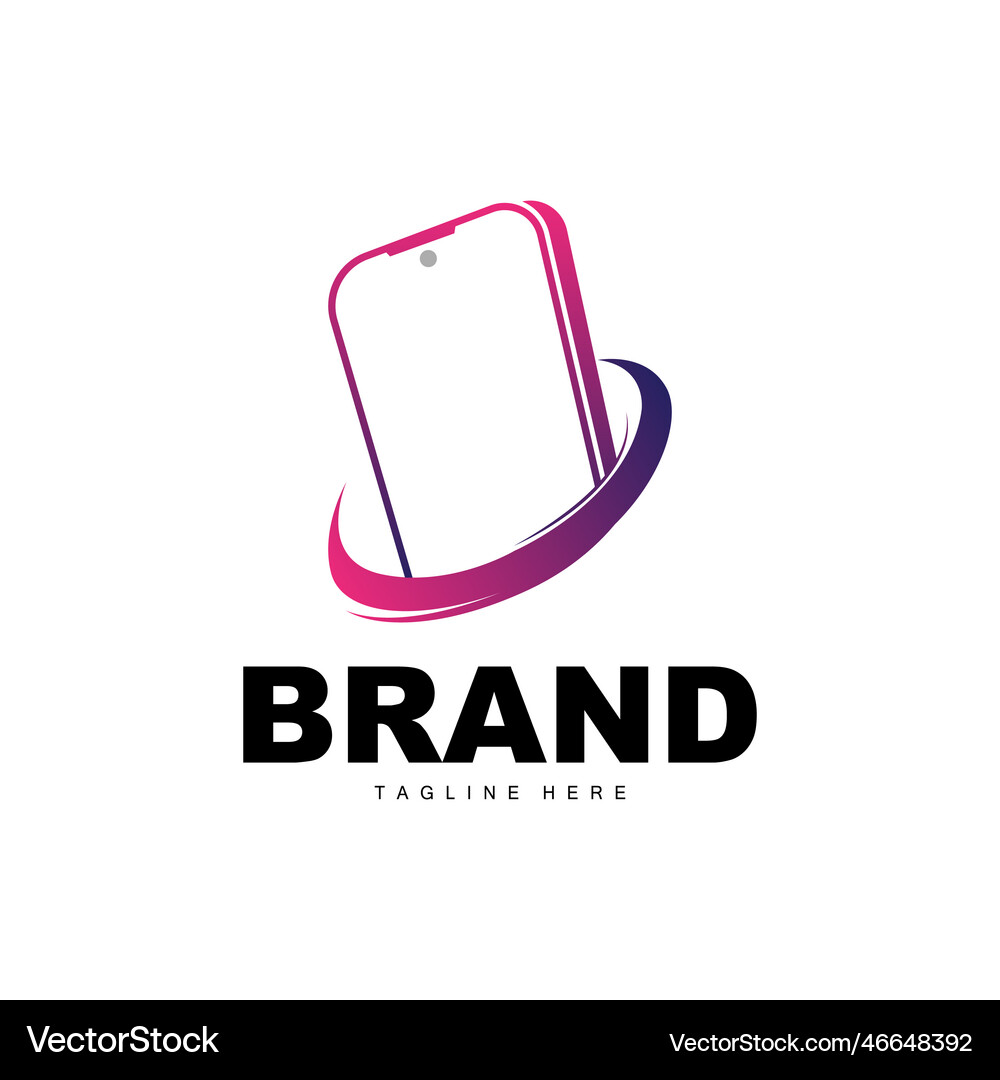 Smartphone logo modern electronics Royalty Free Vector Image