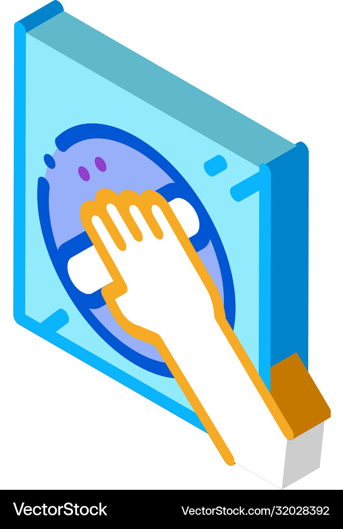 Window control handle isometric icon Royalty Free Vector
