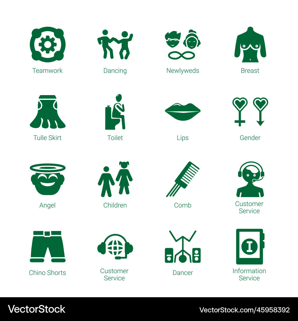 Woman icons Royalty Free Vector Image - VectorStock