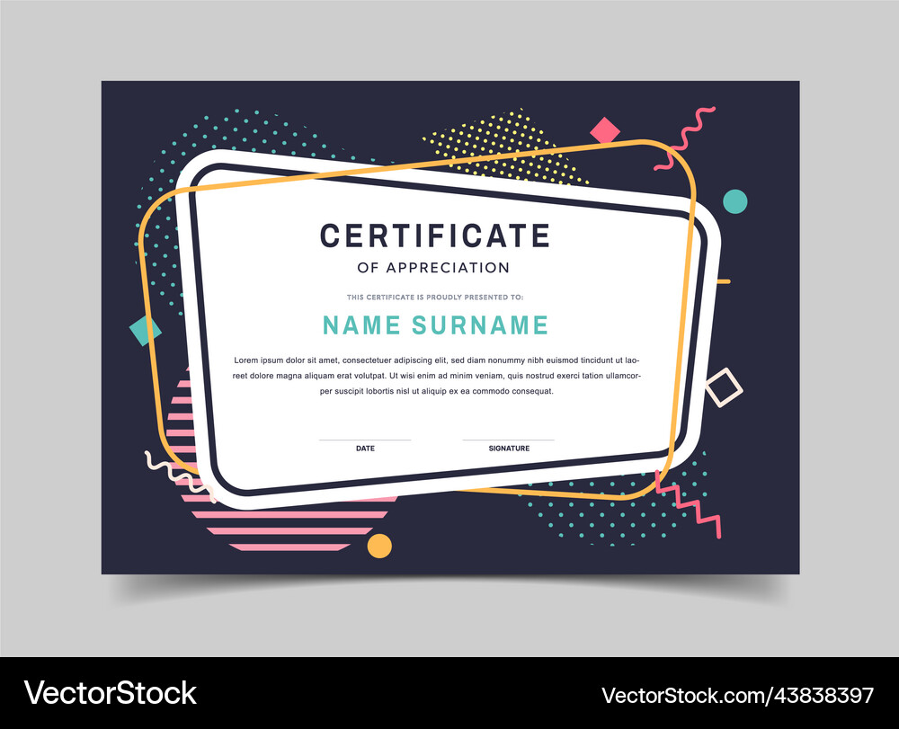 Abstract certificate or diploma Royalty Free Vector Image
