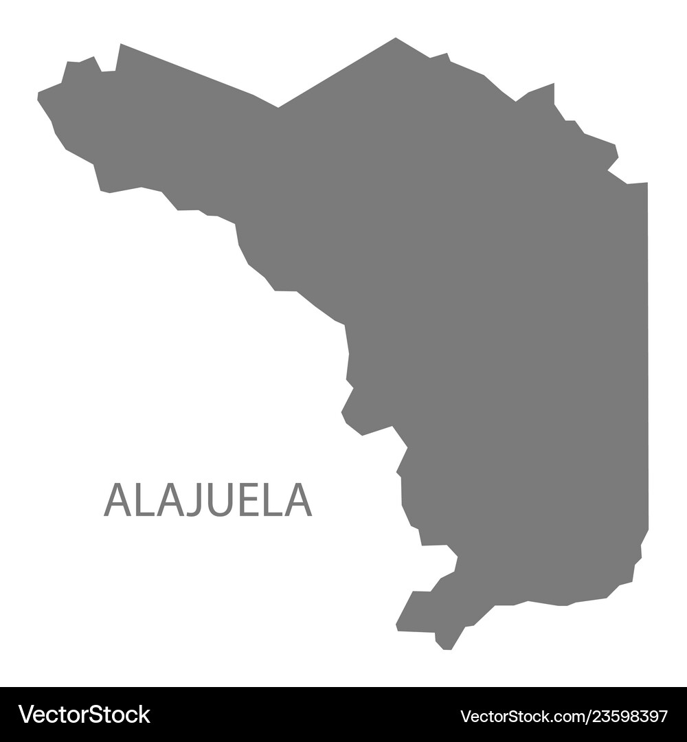 Alajuela costa rica map grey Royalty Free Vector Image