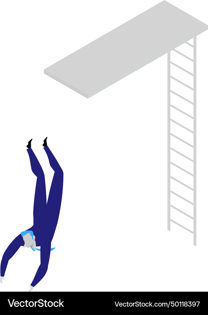 Business man jump from board icon Royalty Free Vector Image