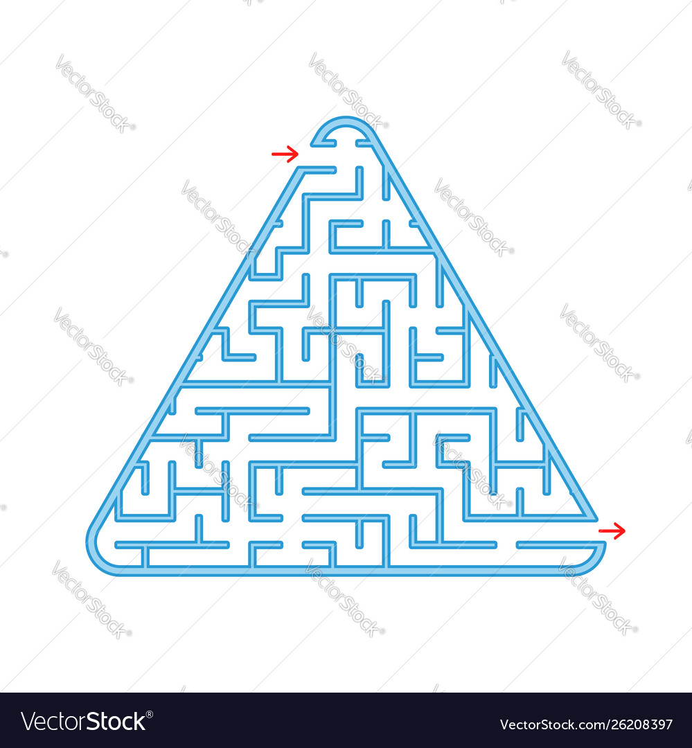 Color triangular labyrinth an interesting Vector Image Color triangular labyrinth an interesting Vector Image