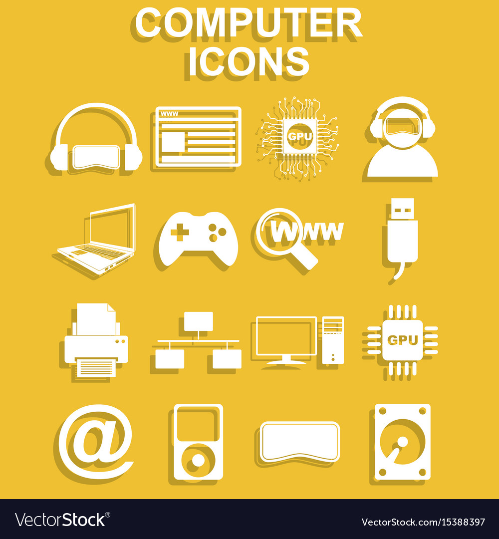Computer icons concept Royalty Free Vector Image